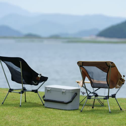 HITORHIKE Camping Chairs for Adults Folding Camp Chair-10-Second Install,Breathable Fabric, Portable Bag,Lightweight Perfect for Camping,Beach,Backpacking Picnic,Supports 330 Lbs (Black 2pcs)