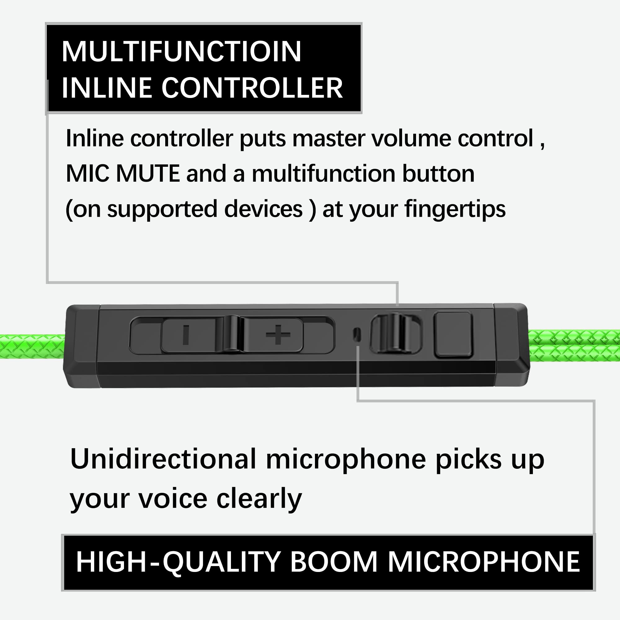 KASOTT SoundMaster Pro V1 - Gaming Earphones with Dual Audio Drivers,Battle Buds,in-Line Mic with Mute and Volume Control, Compatible with Xbox Series,Xbox One,PS5,PS4,Switch,Pc with 3.5mm Aux