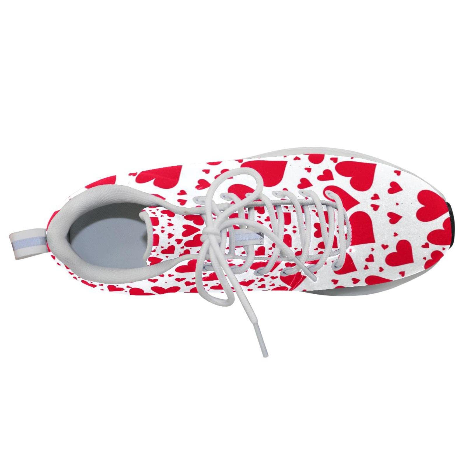 Happy Valentine's Day Red Love Heart Personalized Sneakers Lightweight Walking Shoes Running Athletic Casual Sneakers