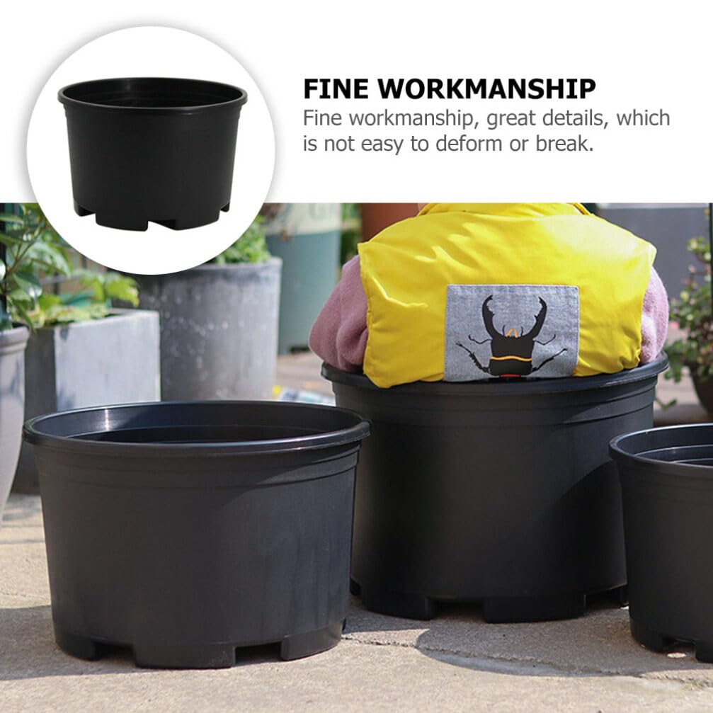 GANAZONO Flower Pots Flower Garden Pot Plant Round Cylinder Plastic Plant Pots