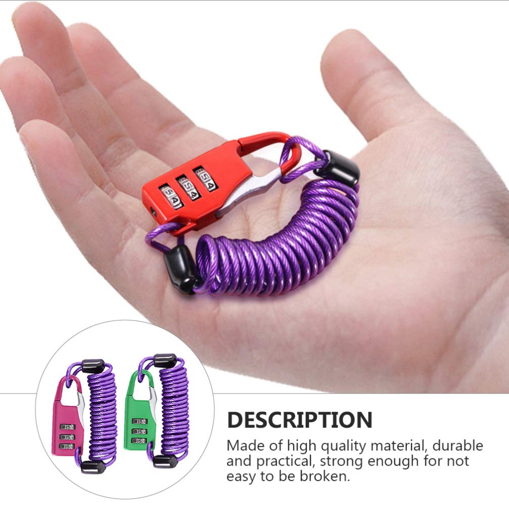 Garneck 1 Set 2pcs Lock Electric Car Steel Wire Lasso