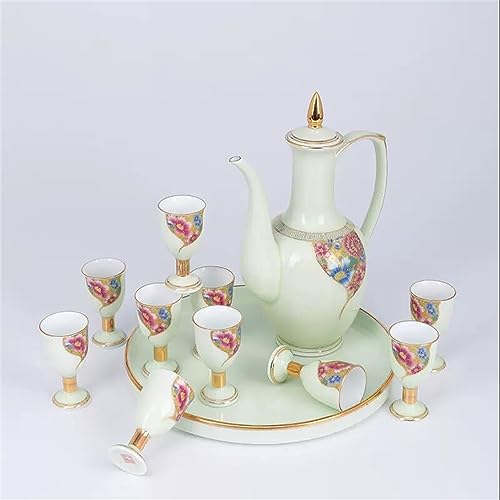 GGEBF Retro Wine Dispenser Wine Pot Wine Glass Set Household Chinese Antique Wine Set Small Wine Cup