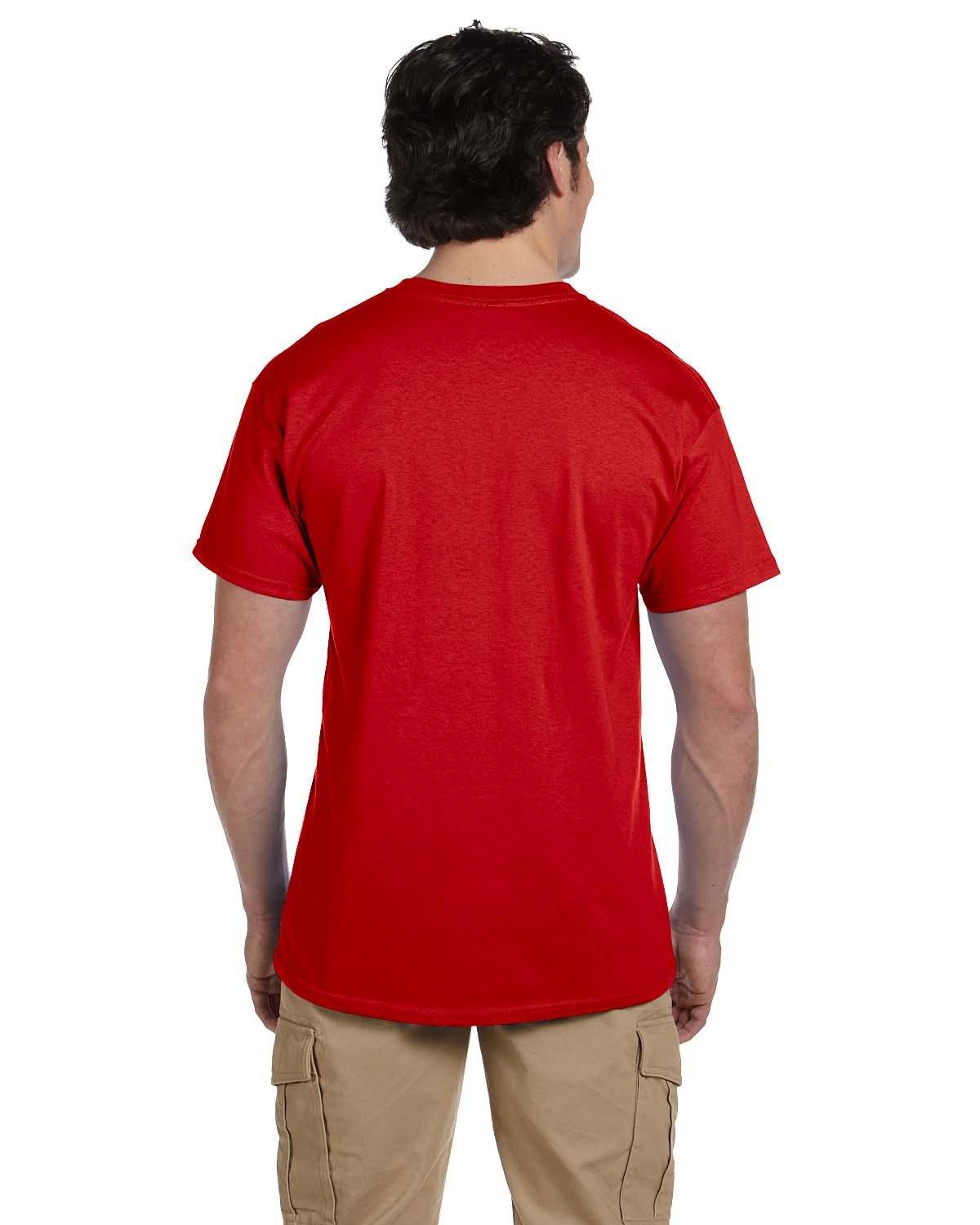 Fruit of the Loom 5 oz., 100% Heavy Cotton HD T-Shirt, Medium, True RED