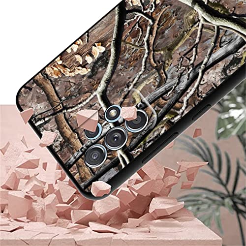for Samsung Galaxy A52 5G/4G Camoflage Case,Camo Camoflage Tree Hunter for Samsung Case Boys Men,Soft Silicone Graphic Case Cover for Samsung Galaxy A52 Camoflage Tree