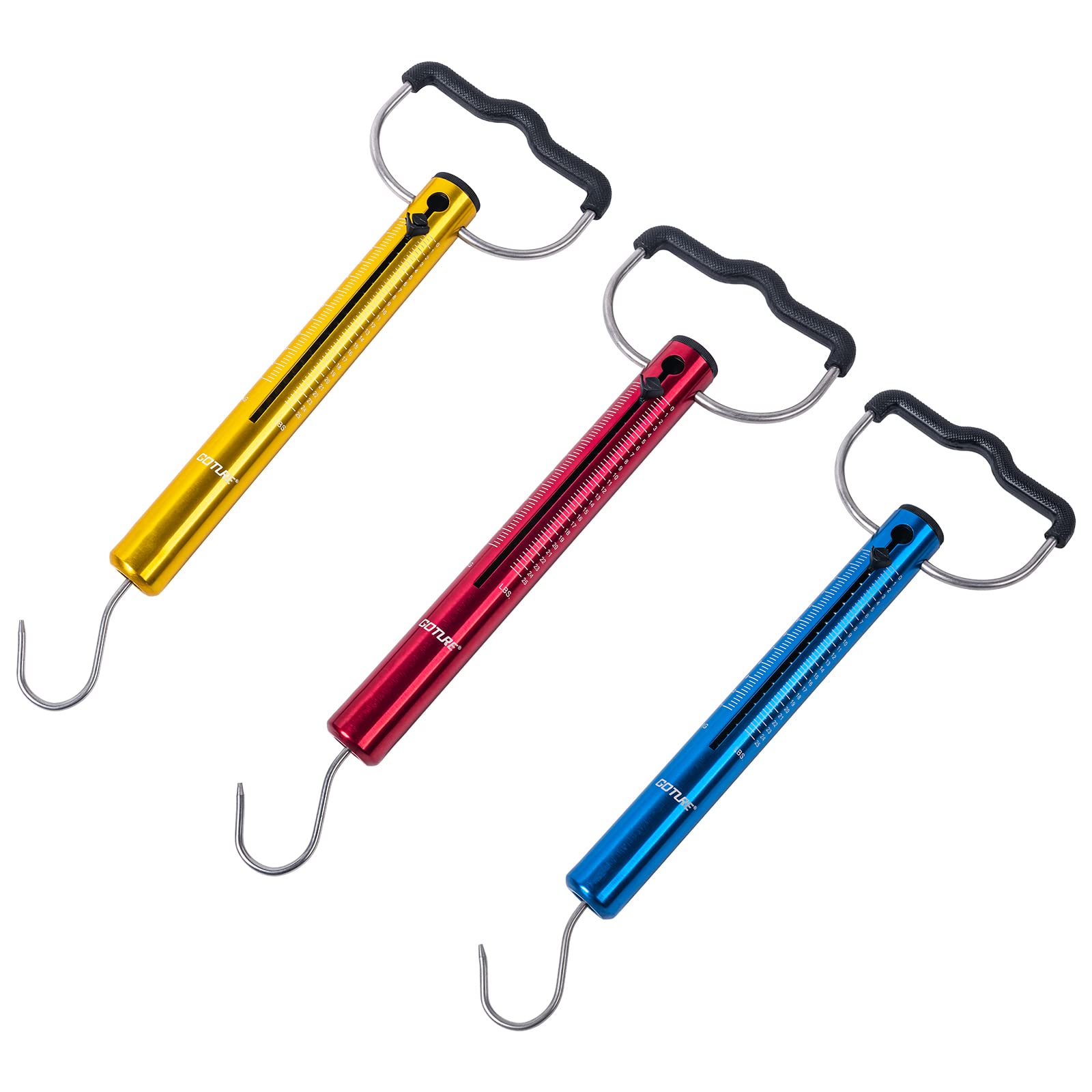 Goture Aluminum Tubular Spring Scale, Tube Fishing Scale, Hanging Spring Scales with Hook 25LB/50LB …