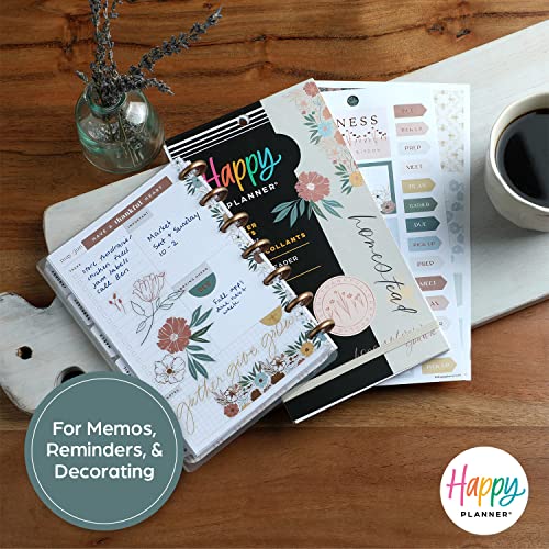 Happy Planner 18 Month Classic Planner Sticker Pack Bundle – Bright Travels - Classic Sized Planner (7” x 9.75”) July 2023 – Dec 2024 & 30 Sheet Sticker Book, 580 Stickers Total