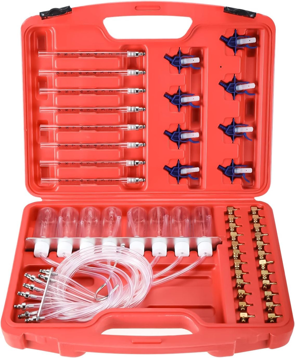 FreeTec Diesel Flow Meter Kit & Adapter 8 Cylinder Plastic Rail Set Common Rail Adaptor Test Tool