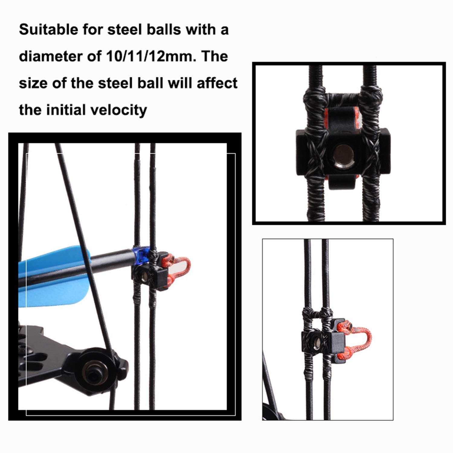 GOFEI Hunting Compound Bow, Archery Dual Purpose Composite Pulley Bow Outdoor Steel Ball Bow for Adult Archer Training