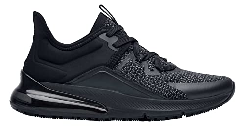 Shoes for Crews Gia, Women's Slip Resistant Work Shoes, Black, Size 7