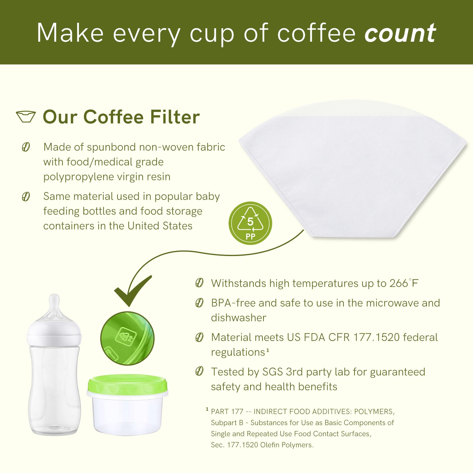 FriCARE Coffee Filters #4 for 8-12 Cup Ninja Coffee Maker CE251 CM401 - Unbleached Disposable Coffee Filter - No-break Confidence - Premium Cone Coffee Filter Replacement - White, 100 Ct