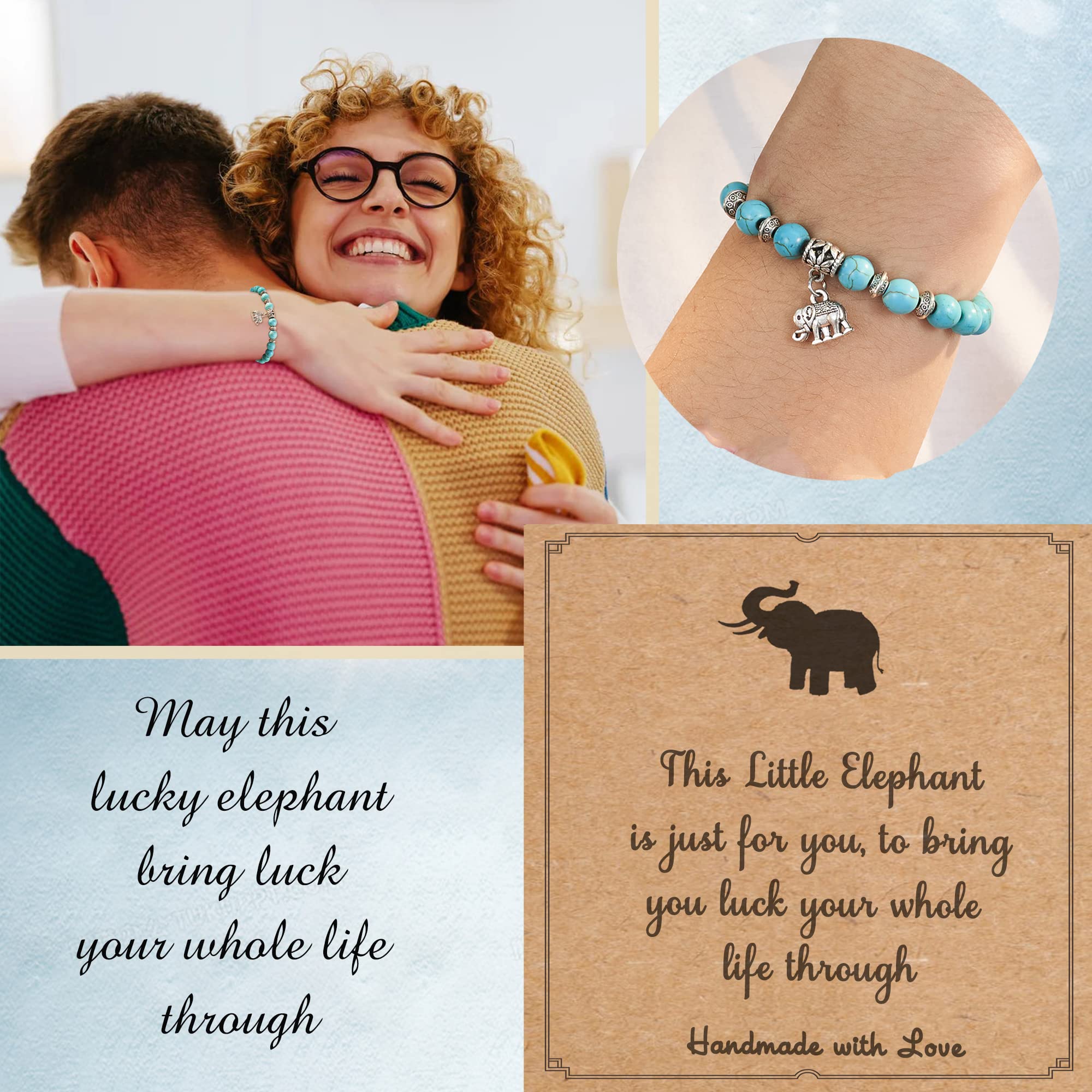 HGDEER Elephant Gifts for Women, Good Luck Elephant Bracelet