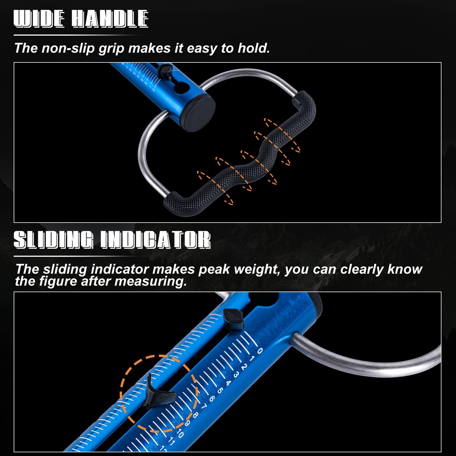 Goture Aluminum Tubular Spring Scale, Tube Fishing Scale, Hanging Spring Scales with Hook 25LB/50LB …