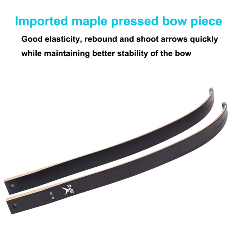 GOFEI Recurve Bow, 30-50LB Portable High Accuracy Split Maple Archer Training Bow for Adult Archer Training Beginners Outdoor,45lb