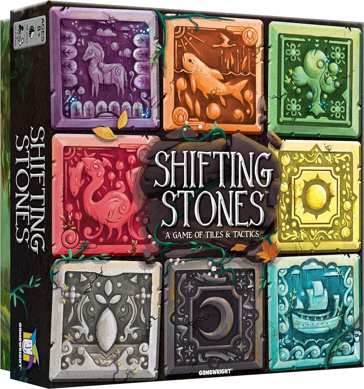Gamewright - Shifting Stones β A Visual, Decision-Making Family Strategy Game of Tiles, Cards, and Tactics, 8 years +