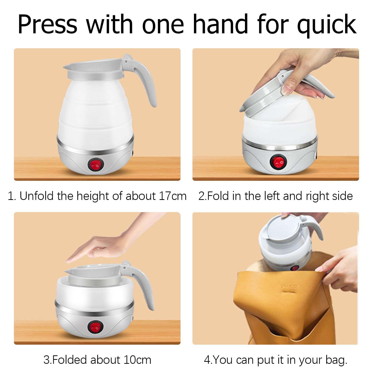 Grehge ctric Travel Kettle-Portable and Convenient Food Garden Sculpture Outdoor Decoration