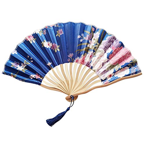 Held Hand Paper Chinese Decor Fan Party Wedding Style Fan Folding Fans Small Loud Fan (0-G, One Size)