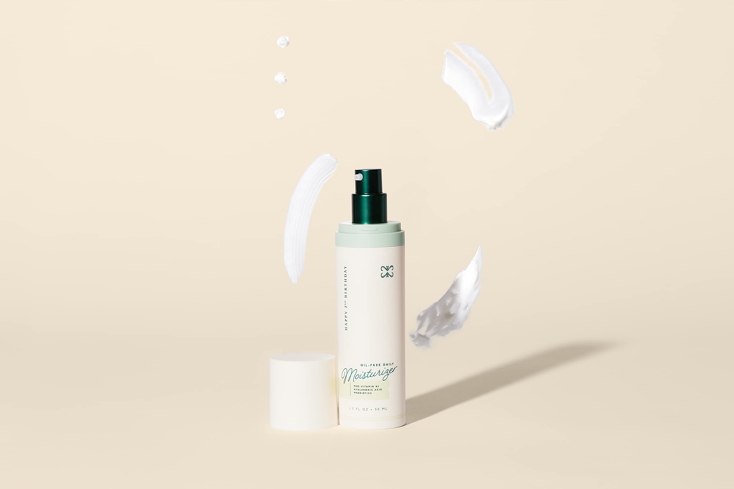Happy 2nd Birthday Oil-Free Daily Moisturizer with Hyaluronic Acid, Shea Butter, & Probiotics - 1.7 fl oz | 50ml
