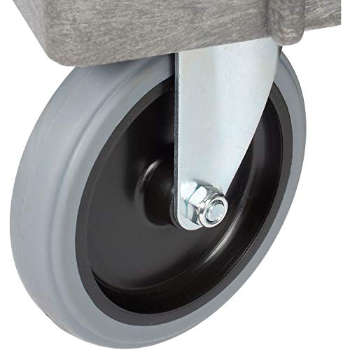 Global Industrial Plastic 2 Tray Shelf Service & Utility Cart, 44β x 25-1/2β, 5" Rubber Casters