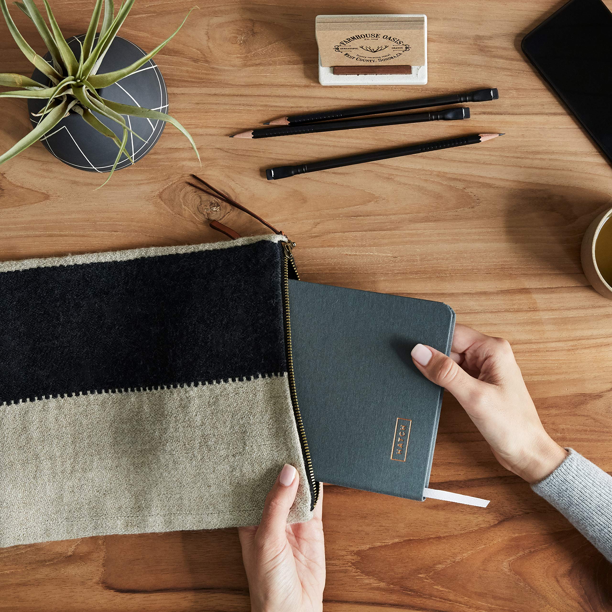 Hatch Idea Notebook - Idea Journal, Brainstorming Notebook & Project Planner for Entrepreneurs, Project Management, & Business Owners - Midnight Blue- 160 Pages, 5.75 x 8.25”