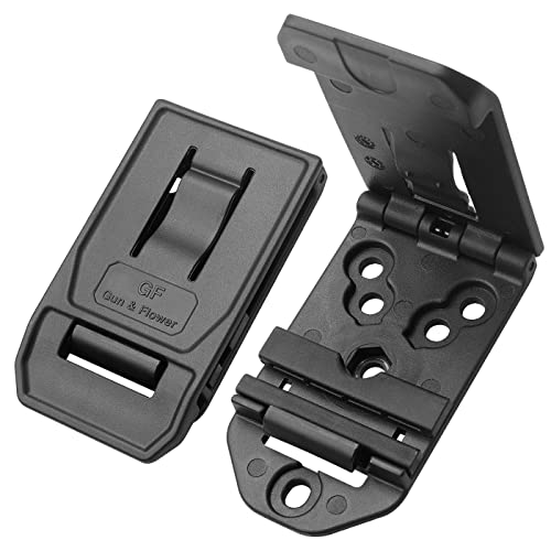 G&F 1-Pack Tactical Belt Clip, Universal Utility Polymer Belt Clip for Holsters, Magazine Pouches and Attachments, Outside Waistband Carry Accessories, 360-Adjustable Belt Loop Attachment.âŚ