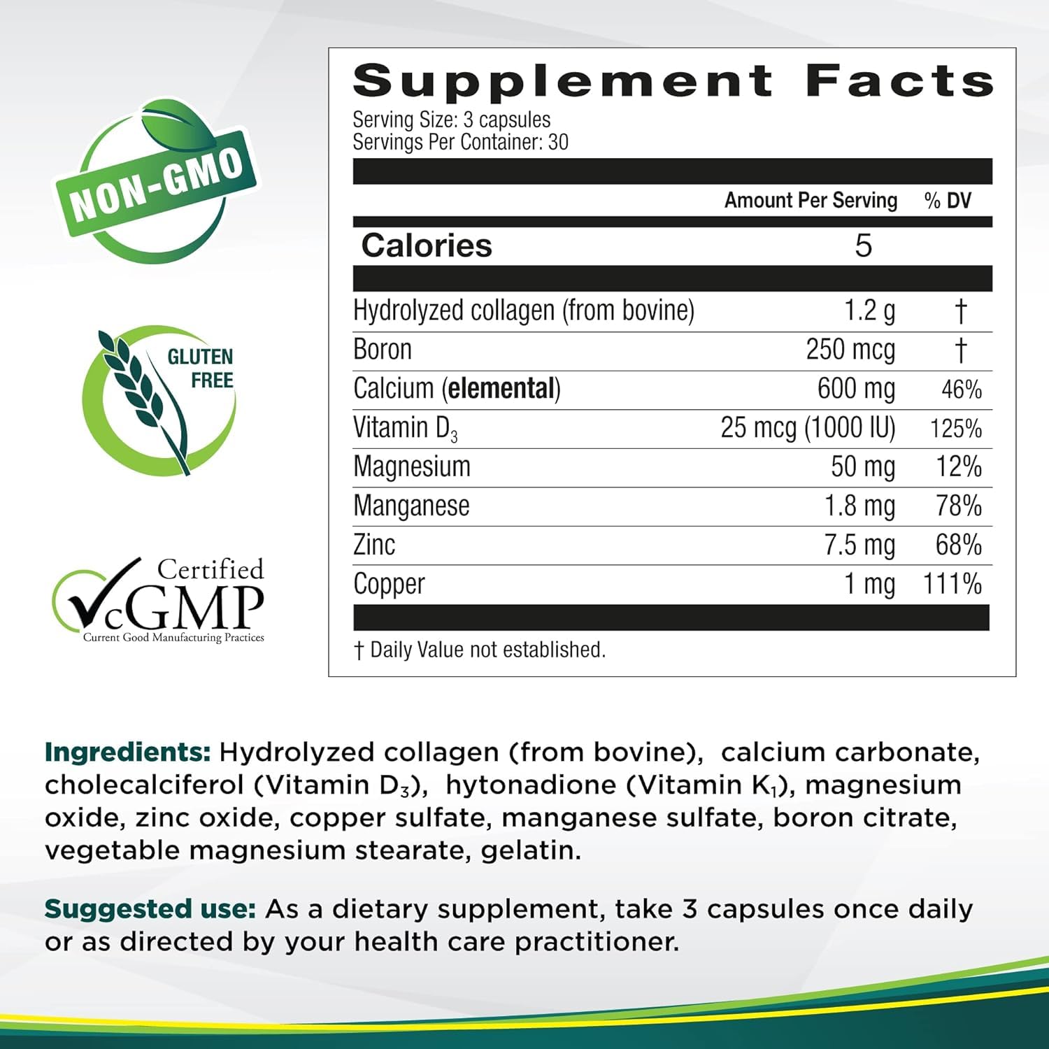 Genacol Collagen and Calcium, Boron, Magnesium & Vitamin D3 for Bone Health Joint Support Supplement Bone & Joint 90 Capsules