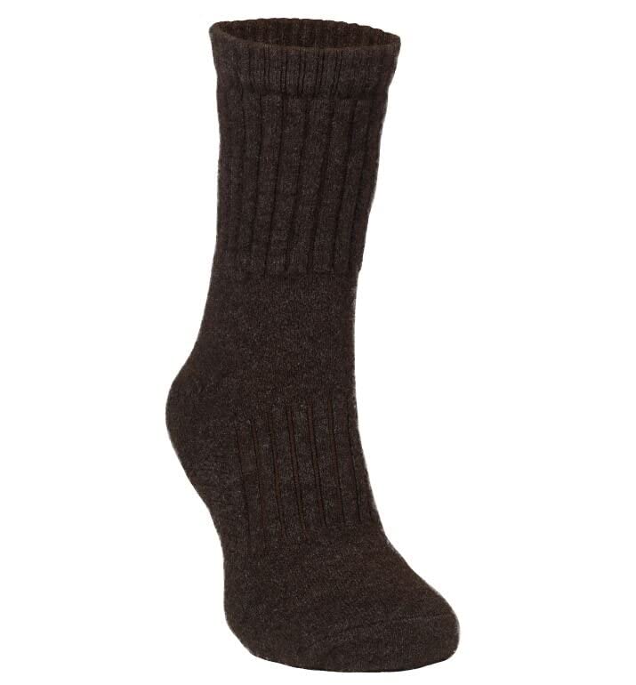 Happy Yak Socks, The Purist, Brown, 80% Yak Cashmere, Extra Large