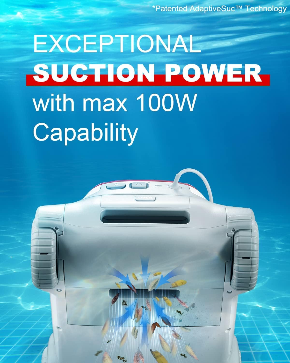 Genkinno Pool Cleaner Cordless Robotic Pool Vacuum: Automatic Pool Cleaners for Above/In Ground Swimming Pools - Smart Navigation Robot Pool Vacuum Cleaner Lasts 120 Mins for Efficient Cleaning