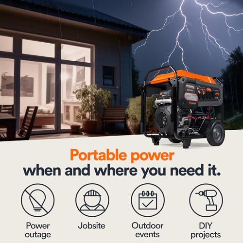 Generac 7706 GP18000EFI 18,000-Watt Gas-Powered Electric-Start Portable Generator with Cosense & EFI Engine, Transfer Switch Compatible