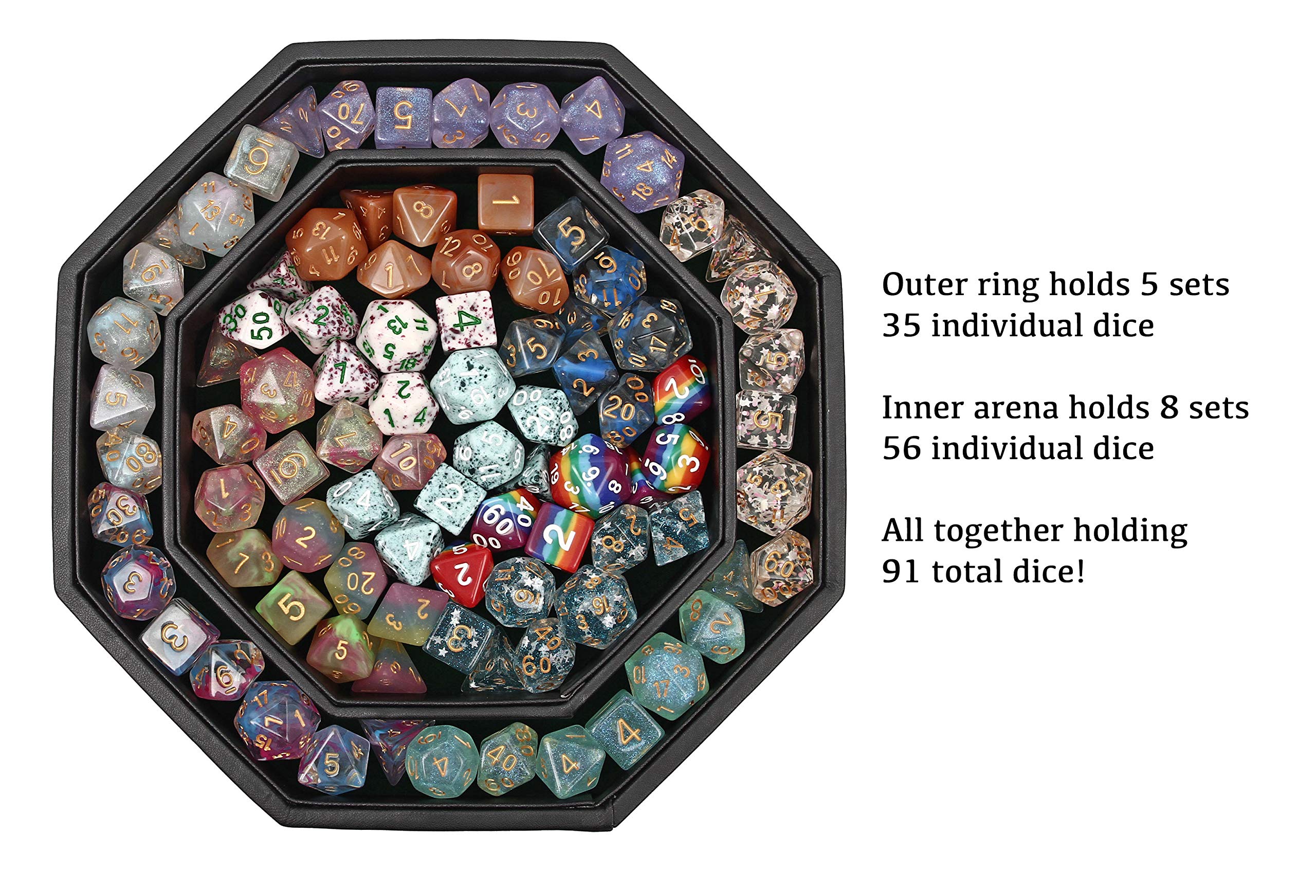Forged Dice Co. Dice Tray Arena Rolling Tray and Storage Compatible with Any dice Game, D&D and RPG Gaming (Purple)