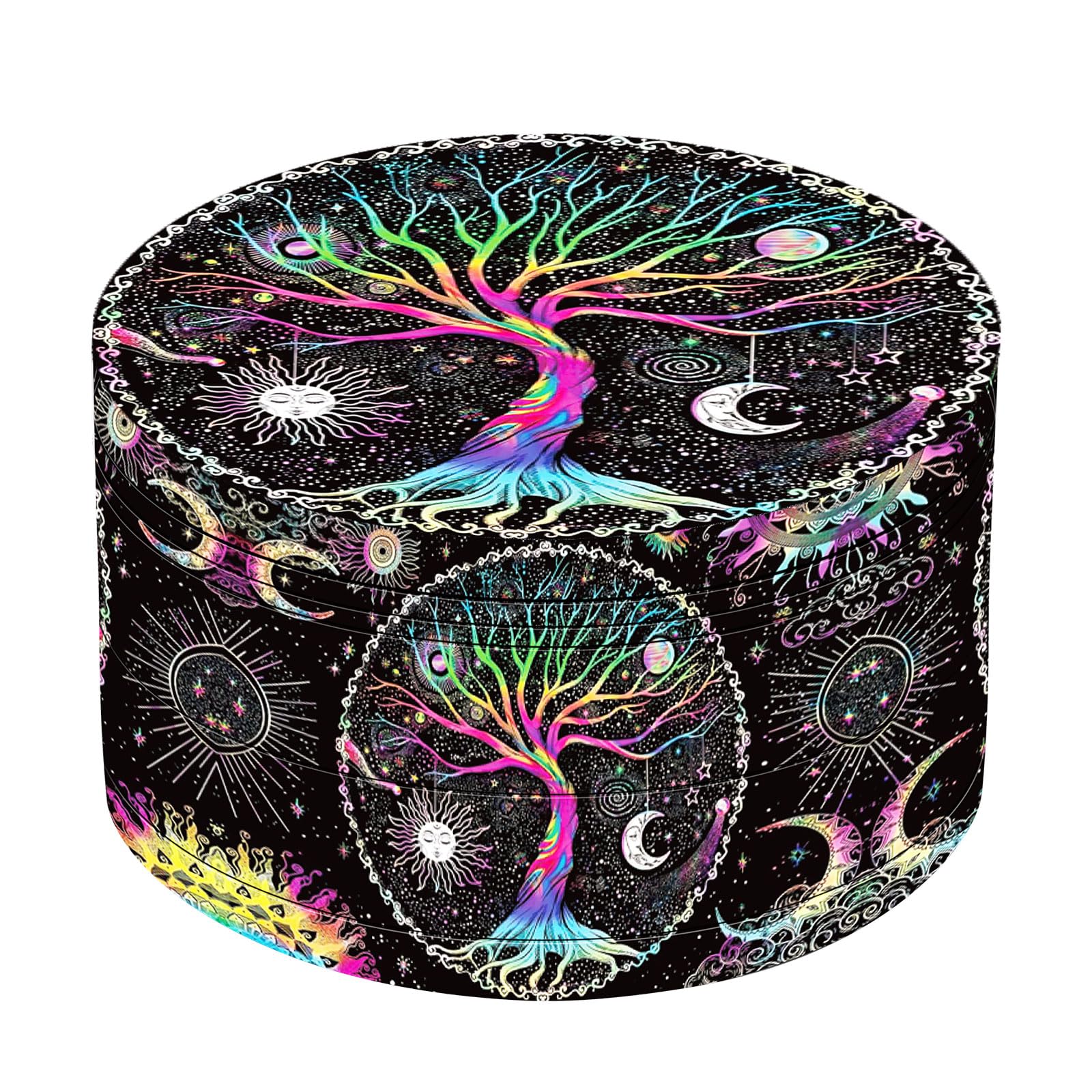 Hasbud Grinder, 2.5 inch Boho Grinder (Black Lucky Tree)