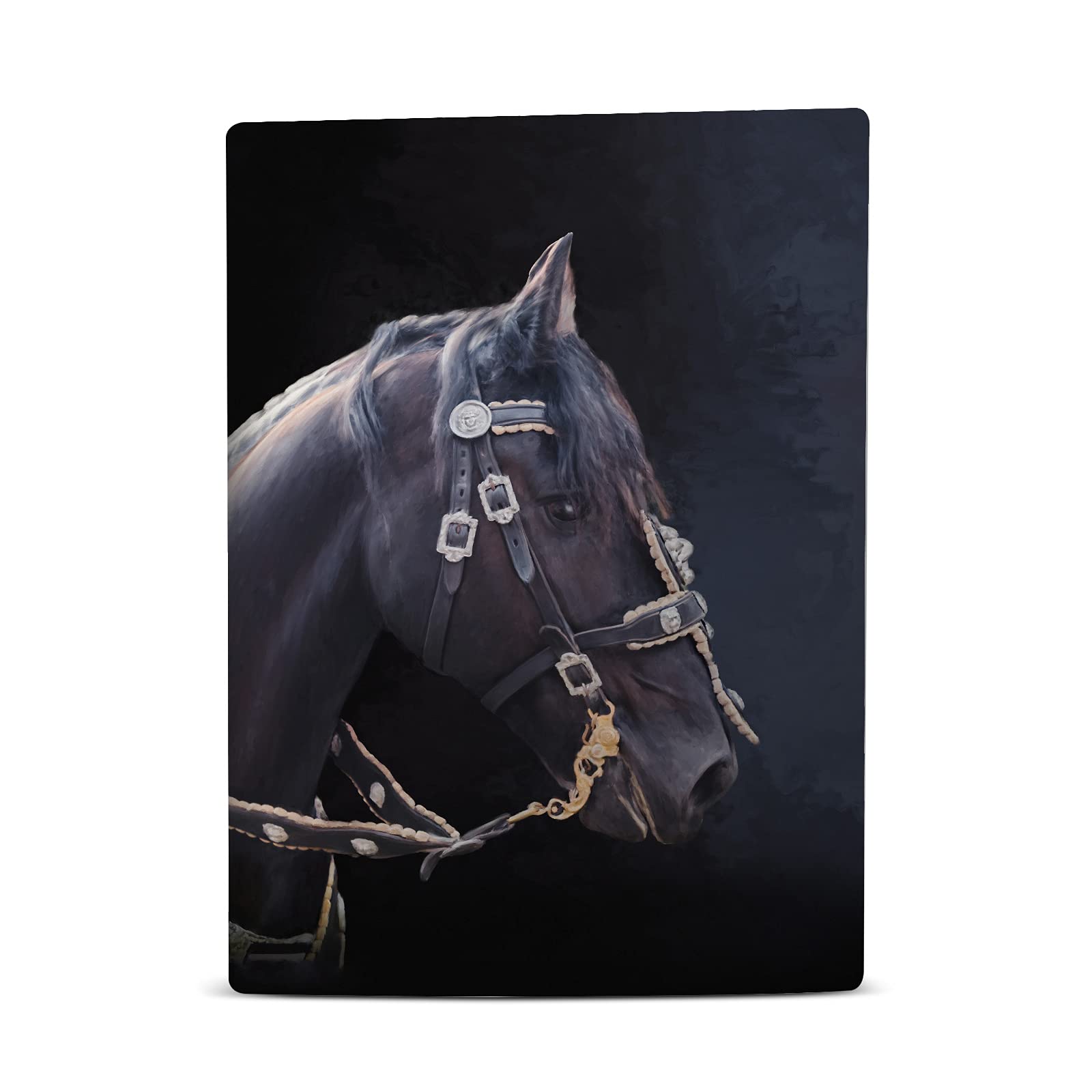 Head Case Designs Officially Licensed Simone Gatterwe Friesian Horse Art Mix Matte Vinyl Faceplate Sticker Gaming Skin Case Cover Compatible with Sony Playstation 5 PS5 Disc Edition Console