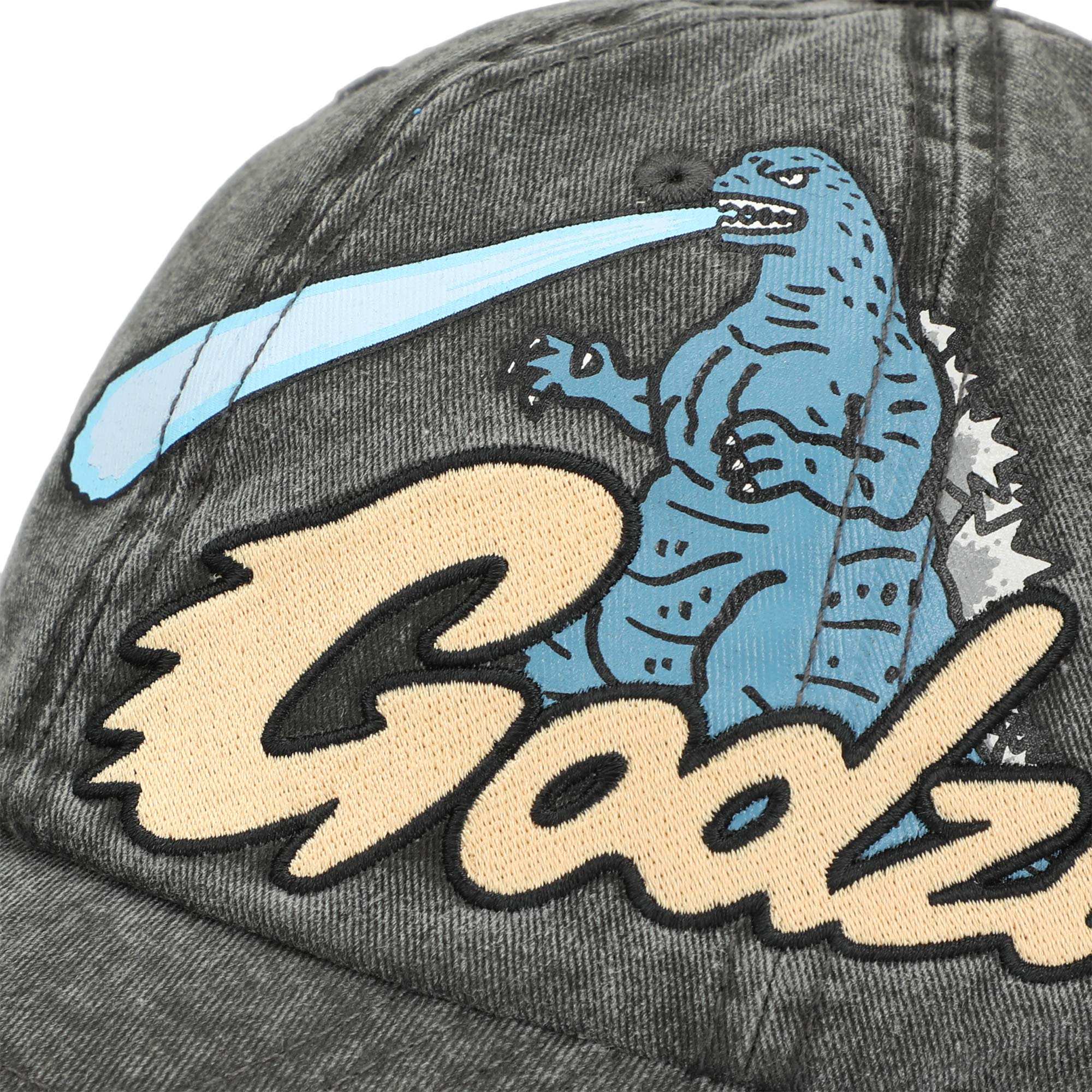 Godzilla Embroidered Pigment Dyed Dad Hat