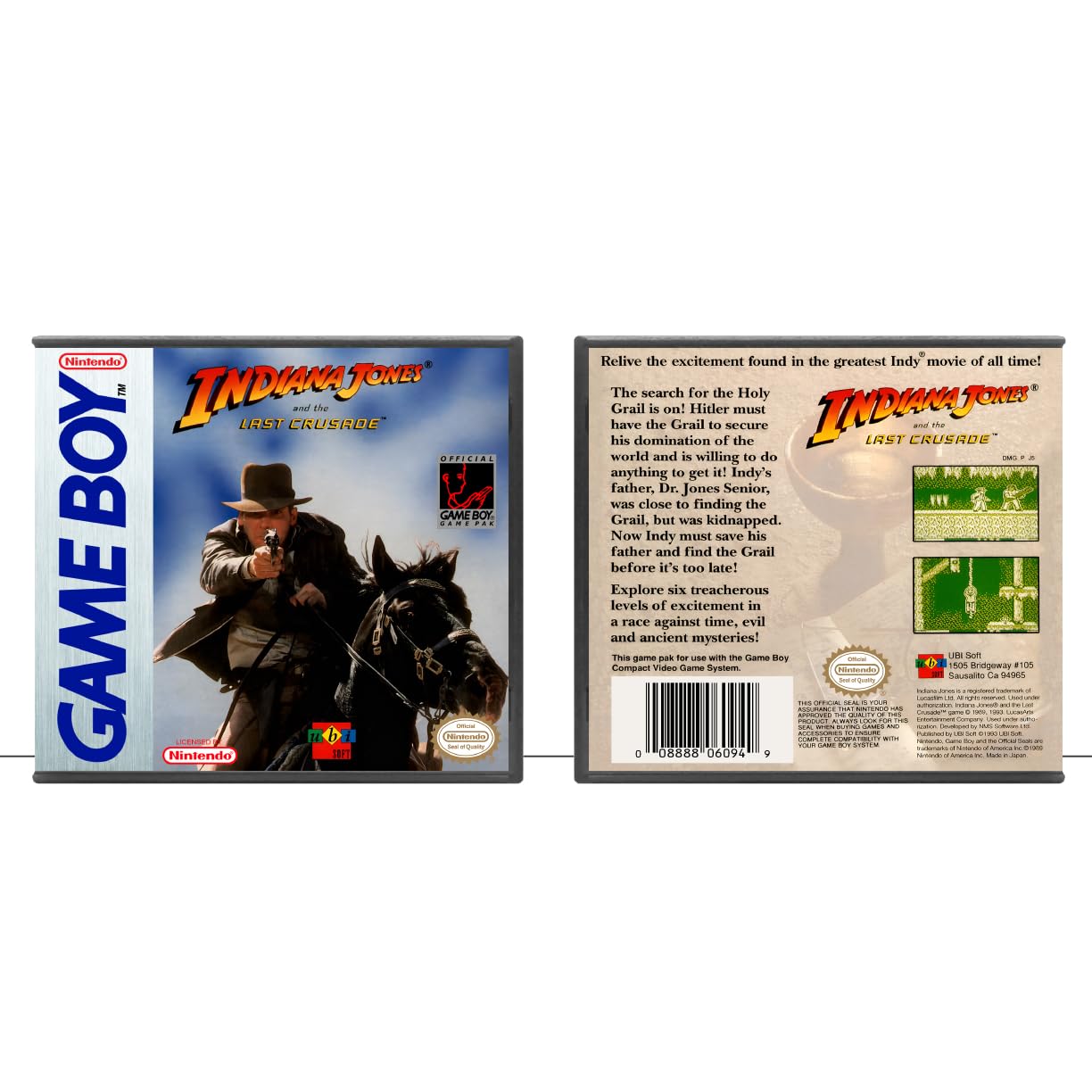 Indiana Jones and the Last Crusade | (GB) Game Boy - Game Case Only - No Game