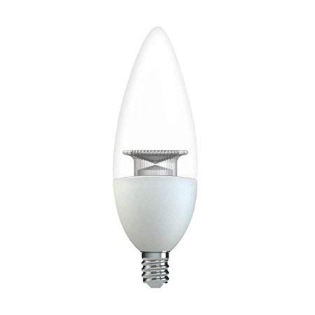 GE 68757 Relax Dimmable LED 25w Replacement B11 Candelabra Base Torpedo Blunt Tip Clear Finish HD Light (2 Bulbs)