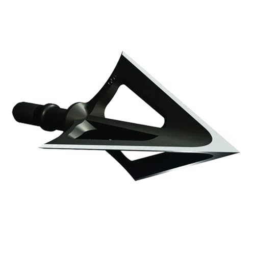 G5 Montec CS Archery Hunting Durable Sharp Fixed Blades Carbon Steel 100 Grain 1 1/16" Cutting Diameter Screw-In Broadheads for Bow Arrows - Pack of 3