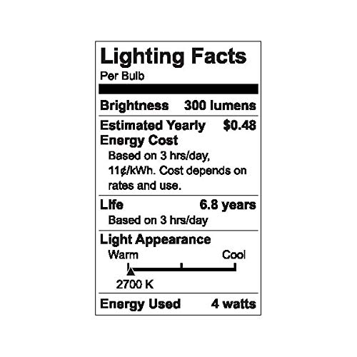 GE Basic 40-Watt EQ Soft White Dimmable Candle Light Bulb (6-Pack) Indoor/Outdoor