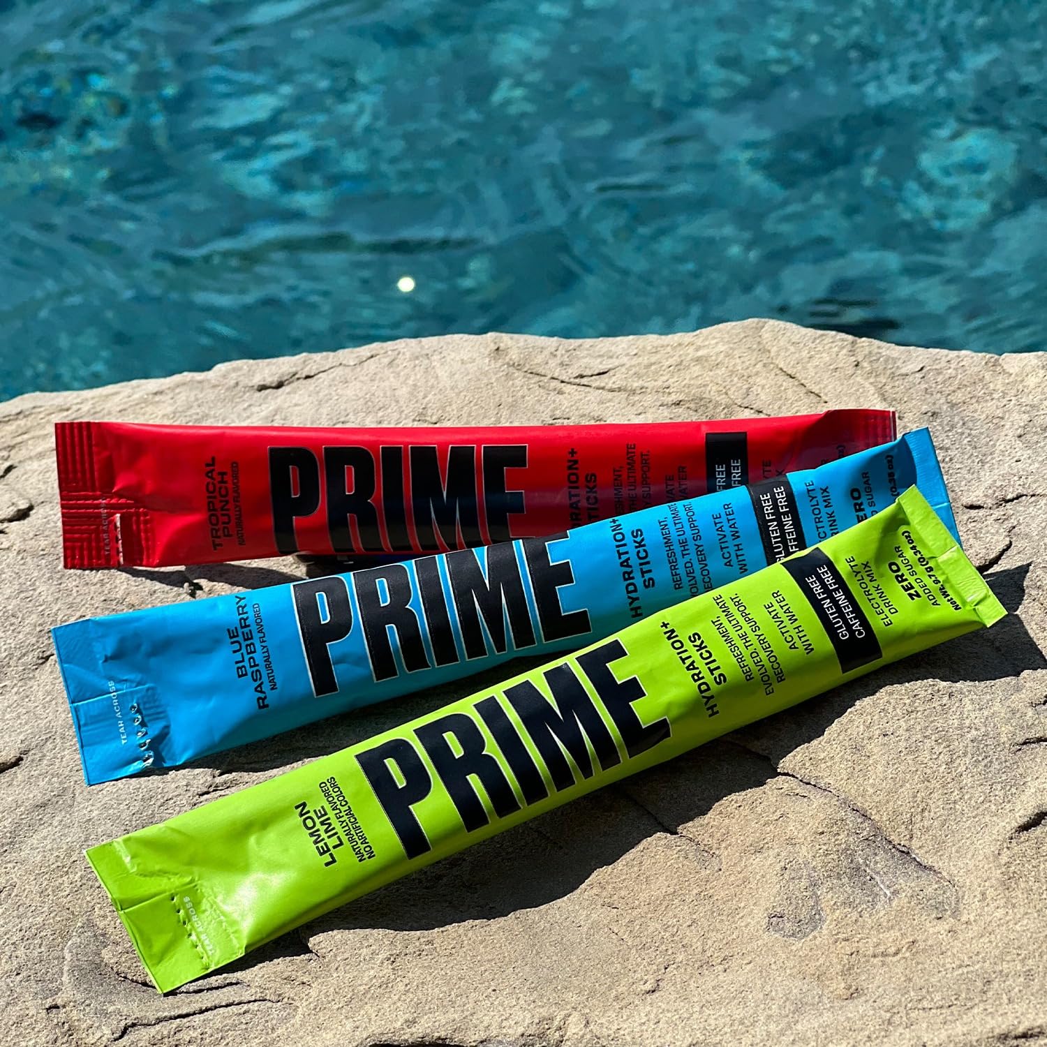 GARIZZE Bundle Prime Hydration Drink Mix Packets Variety pack - Blue Raspberry, Lemon Lime and Tropical Punch, Total 20 Prime Drink Hydration Packets Powder Sticks