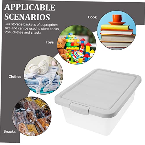 Hemoton Clothes Box Storage Box with Lid Storage Bins with Lids Storage Containers Plastic Bins Storage Bins for Shelves Plastic Containers with Plastic Storage Bins Frosted Pp Clothing
