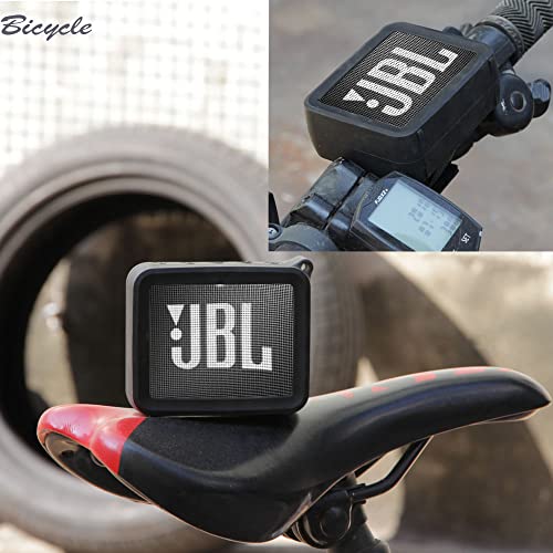 Hermitshell Silicone Carrying Case Replacement for JBL GO2 - Waterproof Ultra Portable Bluetooth Speaker (Black 2)