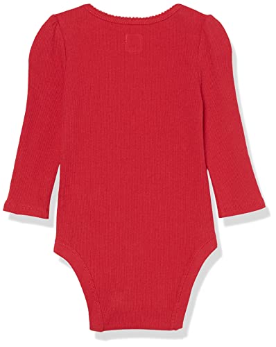 GAP Baby Girls Long Sleeve Bodysuit MODERN RED 6-12M