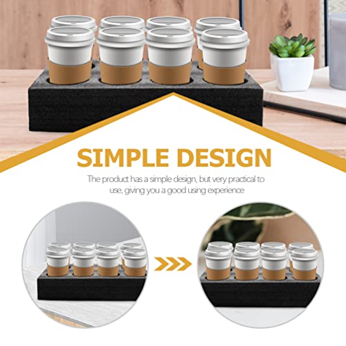 GANAZONO 3Pcs Cup Holder car Stands Foam take Out Drink Carrier Beverage Takeout Tray Foam Drink Carrier Holder Trays Shelf Bracket Tea Outdoor drinkware Cup Tray Pearl Cotton Floor Drinks