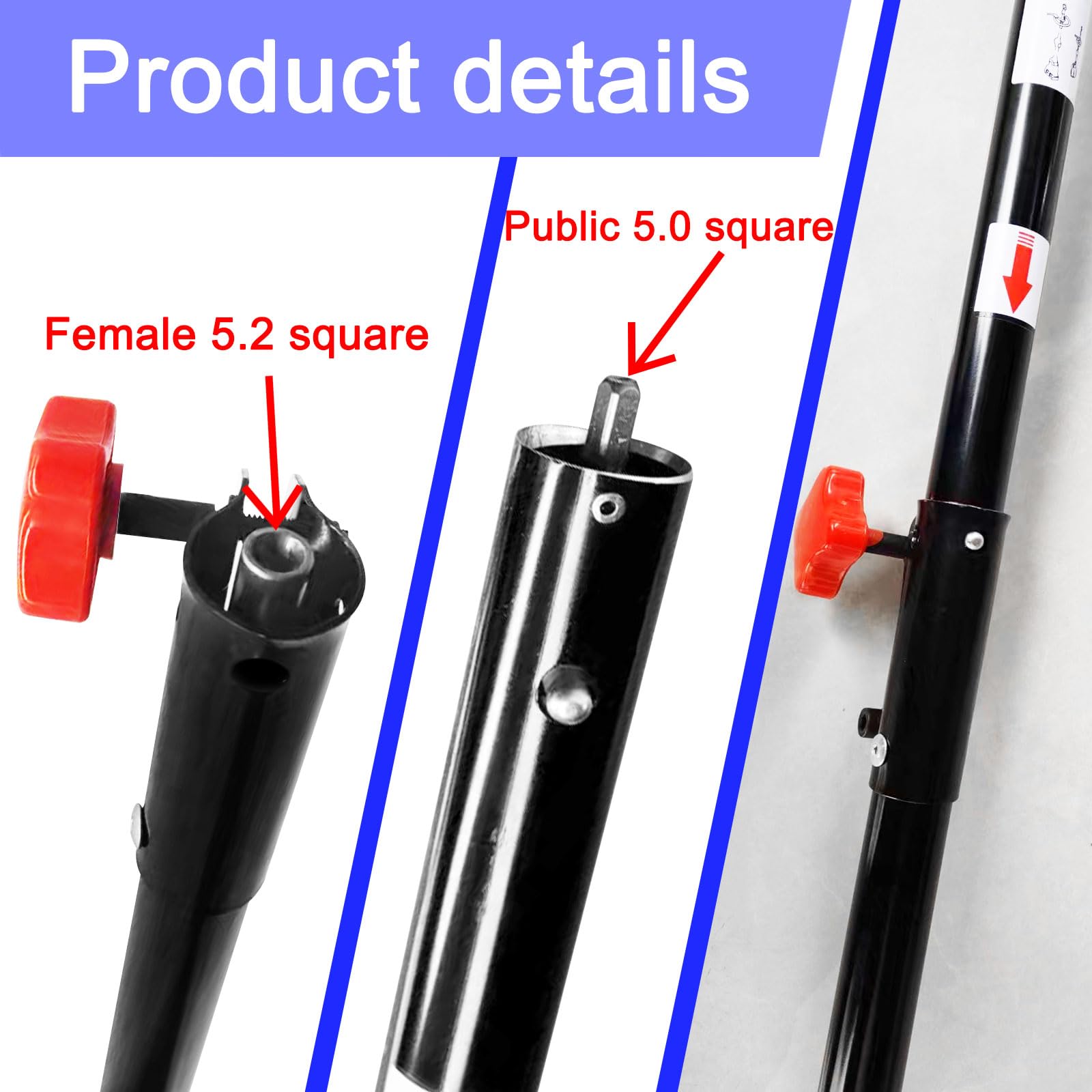 Gabasinover,Replacement parts Pole saw Attachment for Attachment Capable String Trimmers, Polesaws, and Powerheads fits for Hus 128LD, most brushcutters and Powerheads (Black)