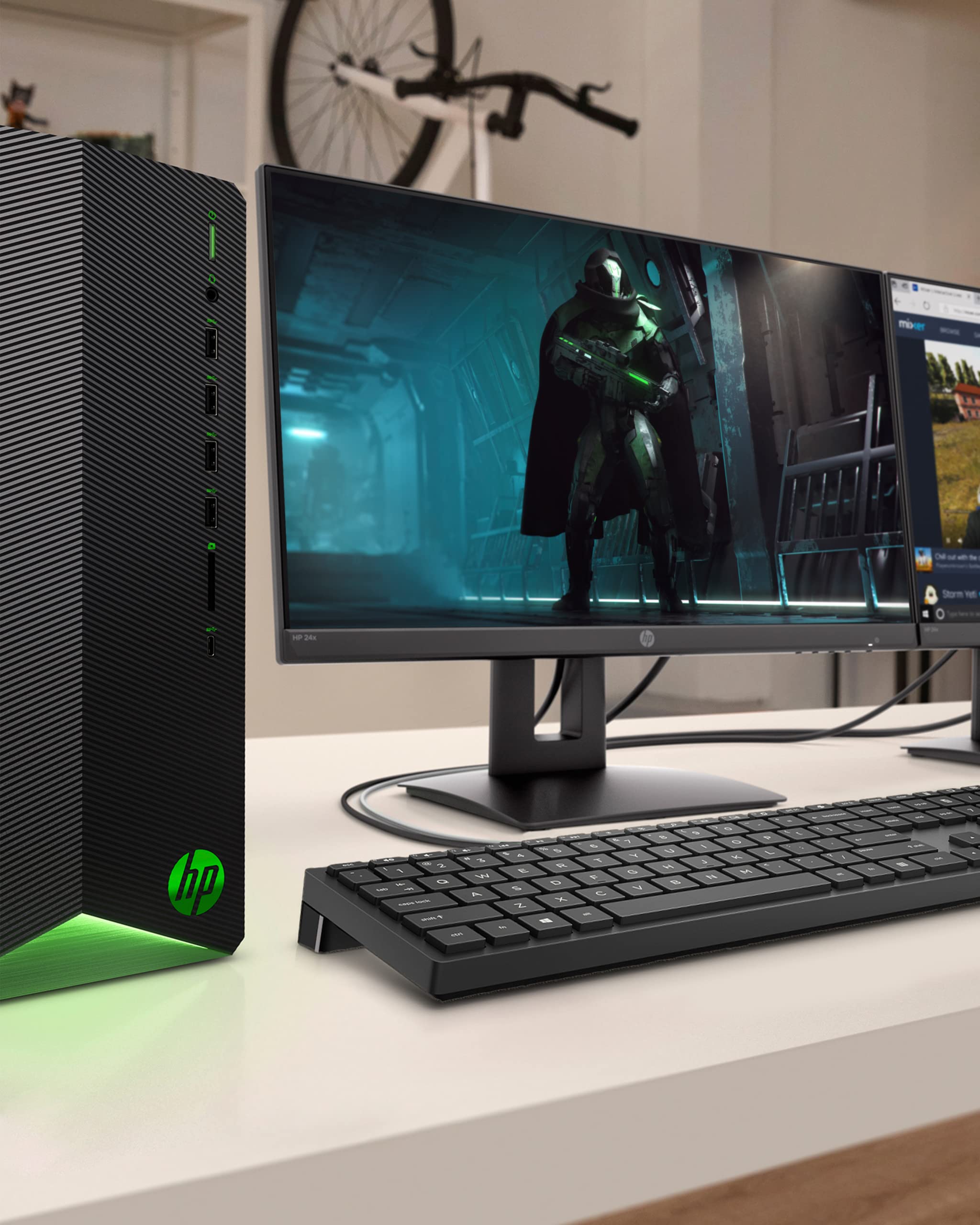 HP Pavilion Gaming PC, NVIDIA GeForce GTX 1650, 10th Gen Intel Core i3-10105, 8 GB RAM, 256 GB SSD, Windows 11, Wi-Fi 5 & Bluetooth 4.2, 9 USB Ports, Pre-Built Gaming PC Tower (TG01-1220, 2021)