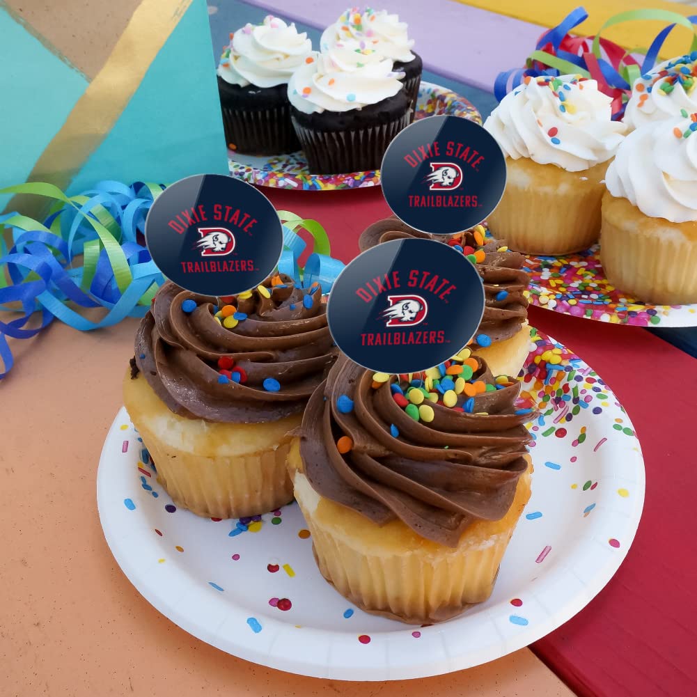 GRAPHICS & MORE Dixie State Trailblazer Cupcake Picks Toppers Decoration Set of 6