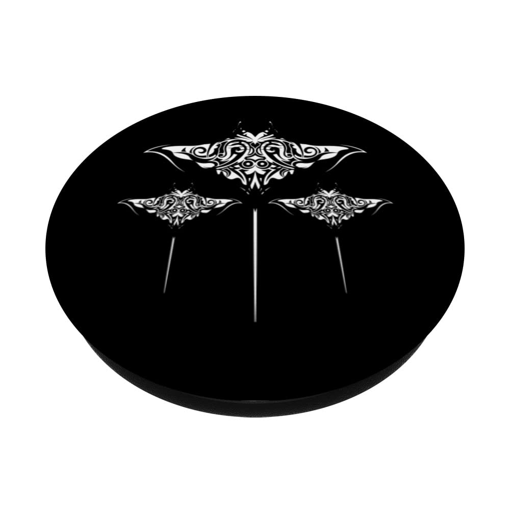 Hawaiian Tribal Scuba Diving Ocean Animal Stingray Manta Ray PopSockets Swappable PopGrip