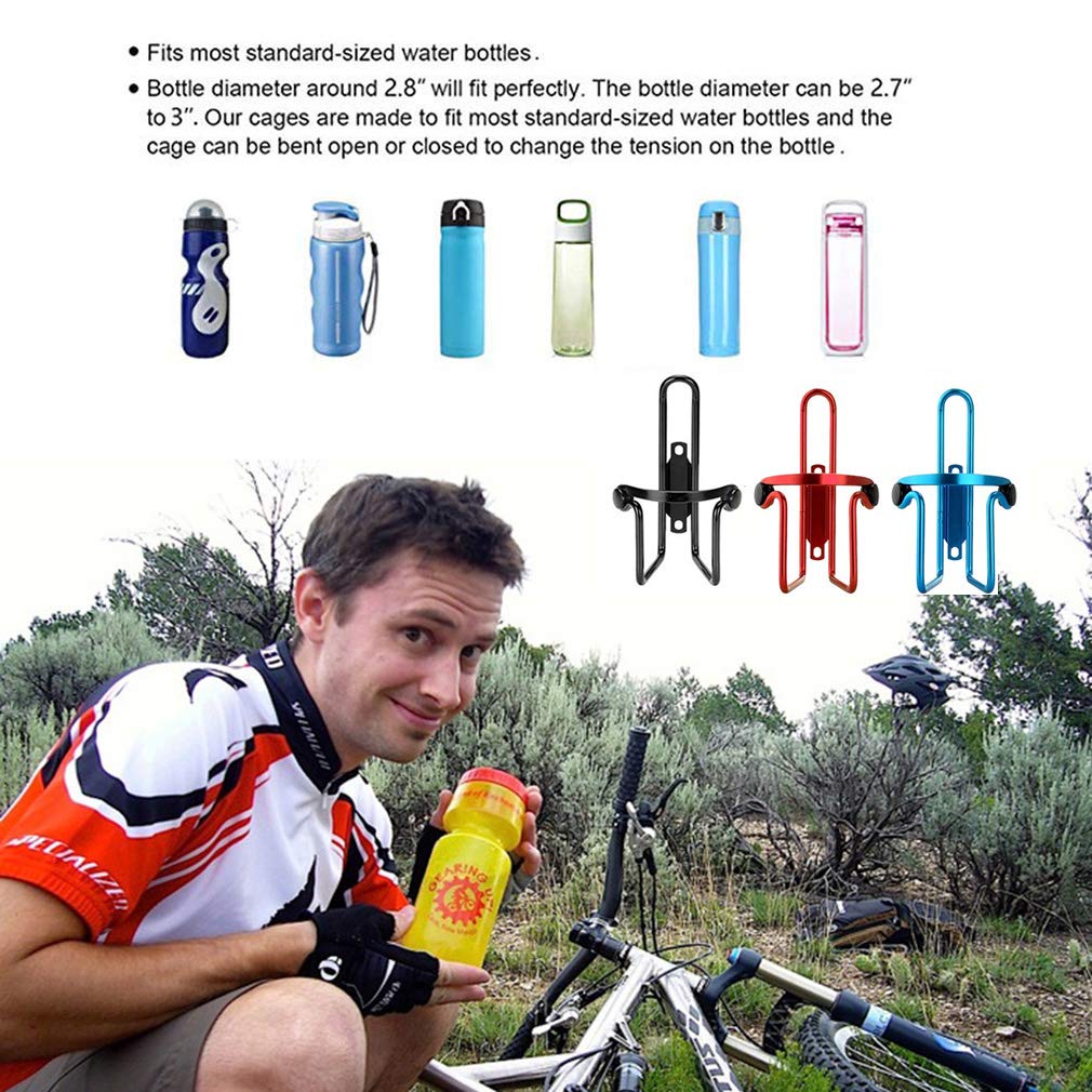 GOADAFOO 2Pack Bike Water Bottle Holder Bike Accessories for Adult Bikes Lightweight Bicycle Cup Holder Cage(Black)…