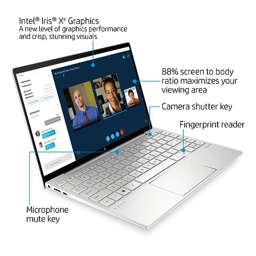 HP Envy 13 Laptop, Intel 4-Core i5-1135G7, 13.3" FHD IPS Display, Intel Iris Xe Graphics, 8GB DDR4 1TB SSD, Backlit Keyboard, Fingerprint, Thunderbolt 4, Wi-Fi 6, Win11 Pro