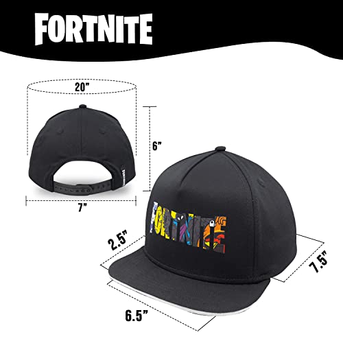 Fortnite Baseball Cap for Boys, Quality Made Boys Hat and Fitted Cap, Flatbrim Baseball Fortnite Hat with Sleek Design