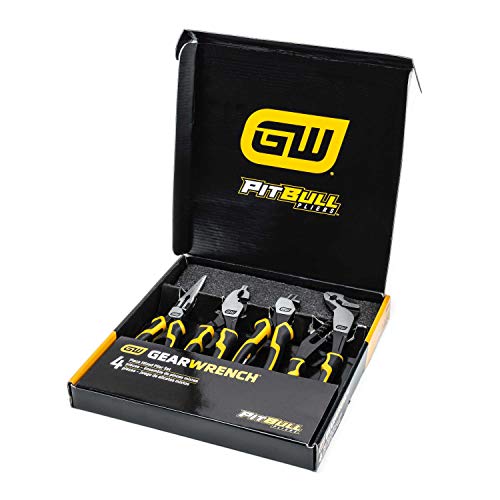 GEARWRENCH 4 Piece PITBULL Dual Material Mixed Plier Set - 82203C