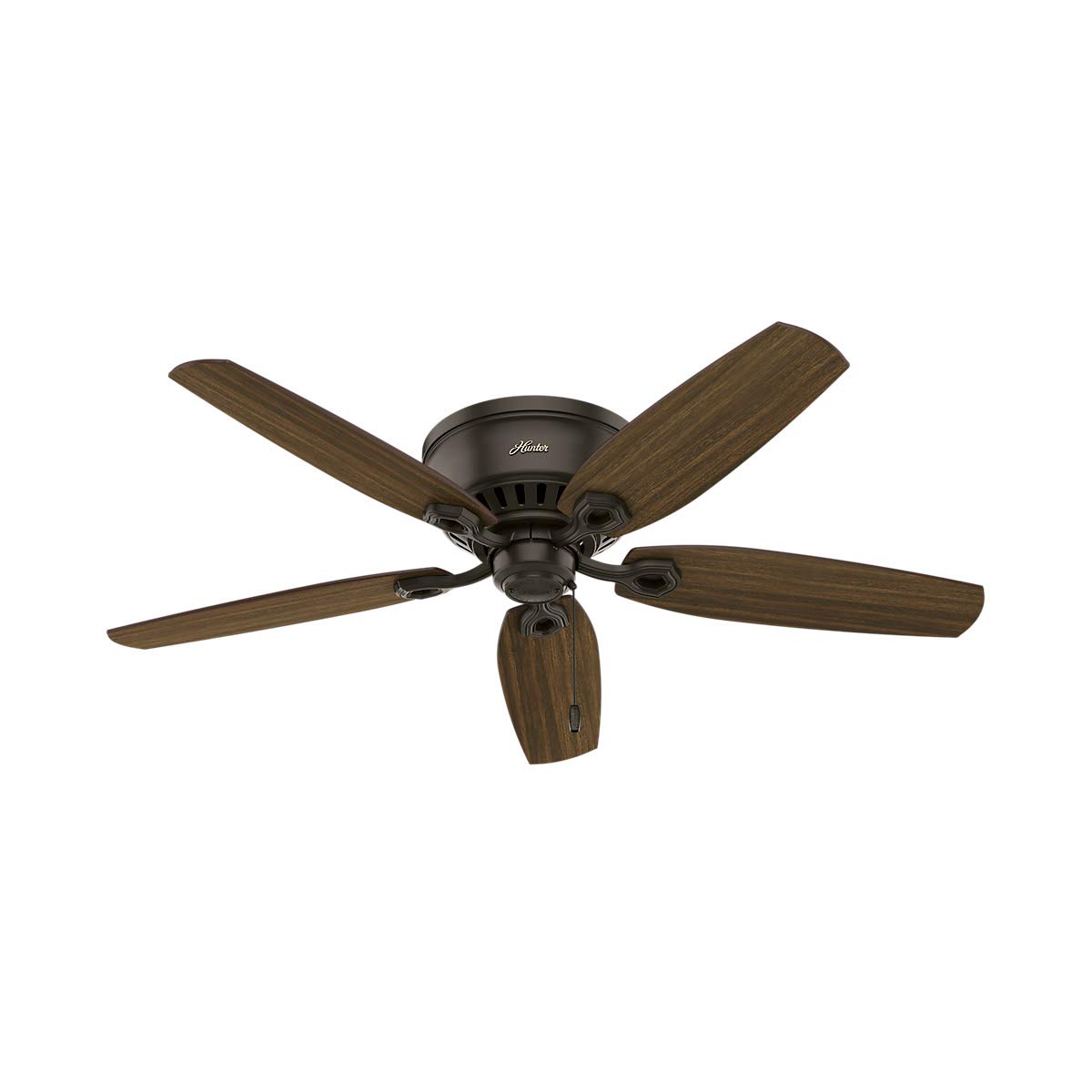 Hunter Fan Company Indoor 53327 52" Builder Low Profile Ceiling Fan with Light, 52 inch, New Bronze finish